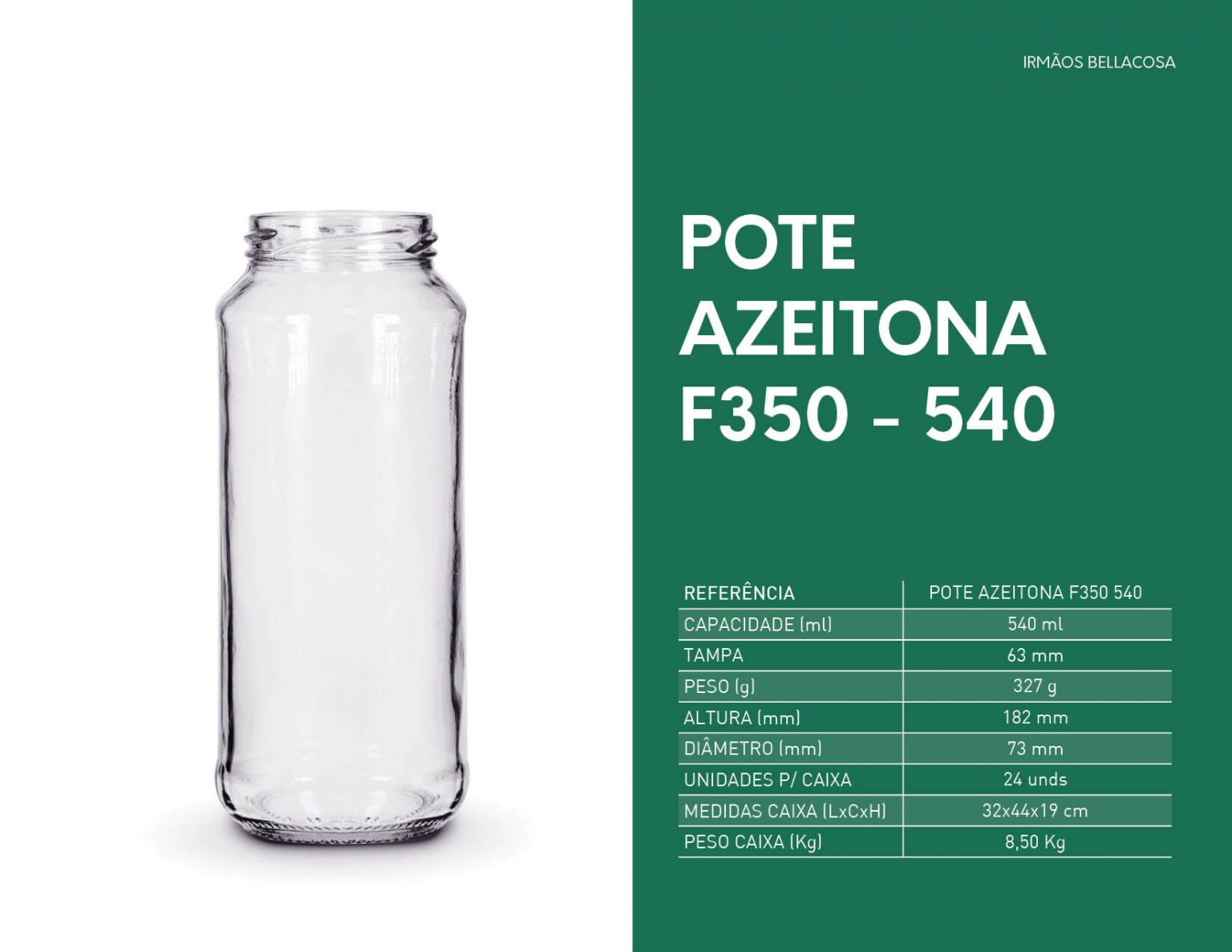 Pote Alcaparra 100 - Irmãos Bellacosa Embalagens de Vidro